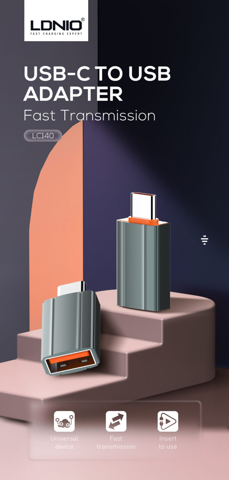 LDNIO LC140 – USB C to USB converter adapter - NovusDash Shop